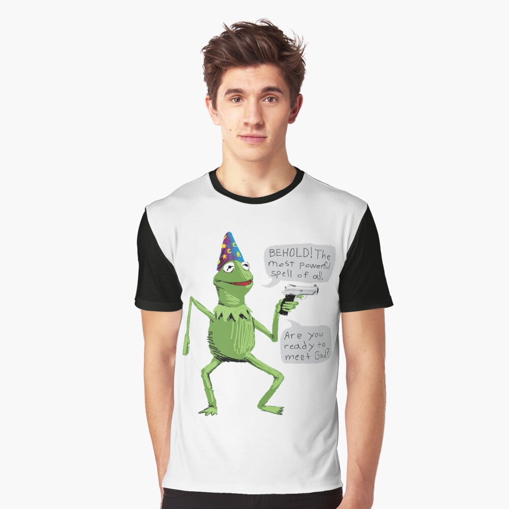 "Wizard Kermit with Gun behold the most powerful spell of all. are you ...