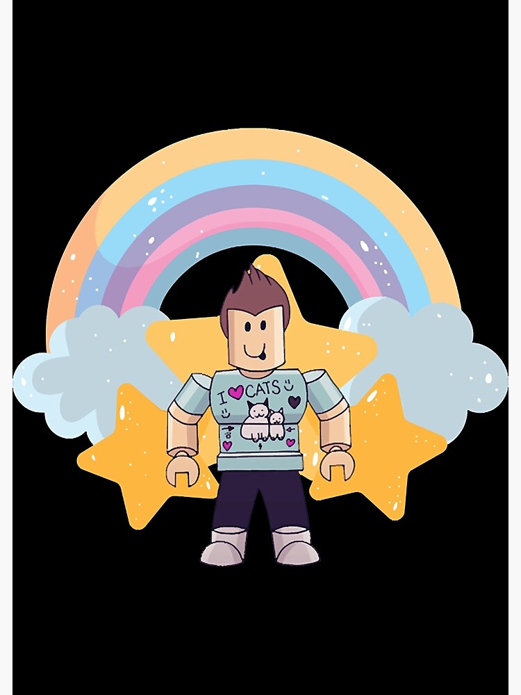"Rainbow Roblox Denis Daily " Art Print for Sale by KalinLaber | Redbubble