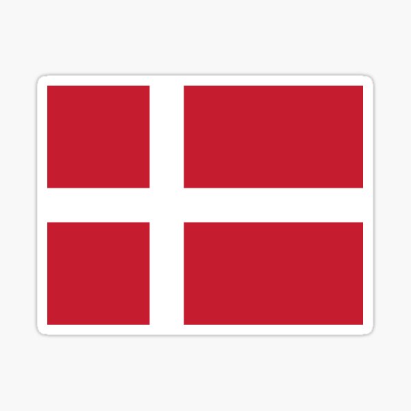 "Flag of Denmark (Dannebrog)" Sticker for Sale by Popular-Gifts | Redbubble