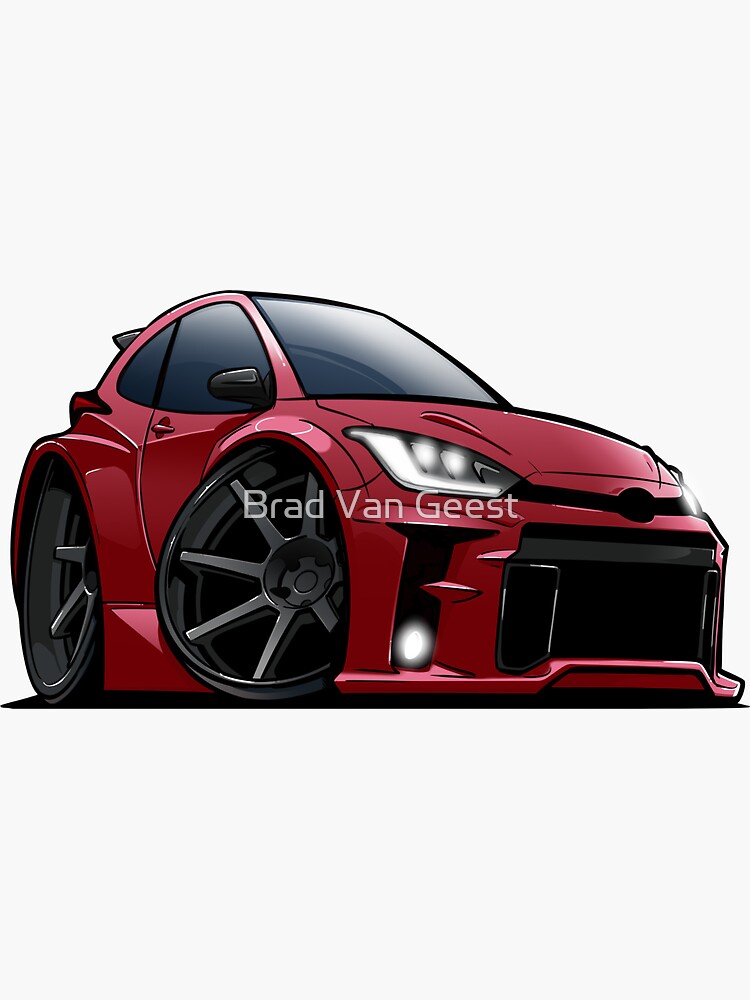 "Toyota GR Yaris" Sticker for Sale by Brad Van Geest | Redbubble