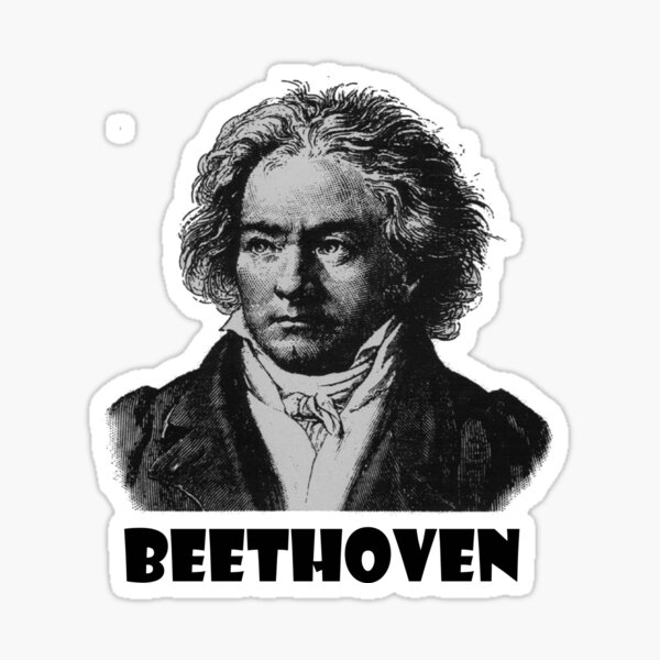 "Beethoven " Sticker by WilloNyx | Redbubble