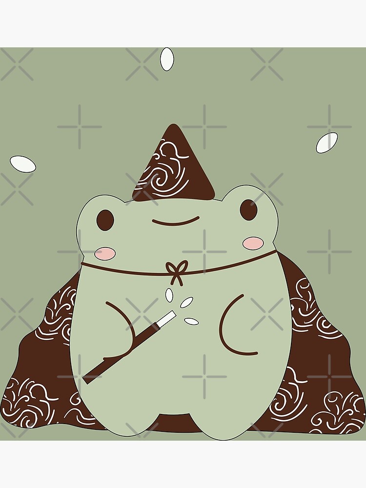 "Wizard Frog Jeni | Cute froggy magic | kawaii green magical frog" Art ...