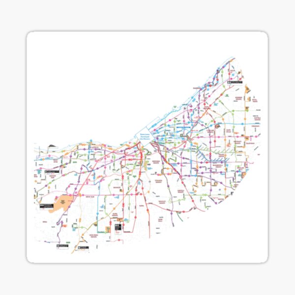 "Cleveland - RTA" Sticker for Sale by fallingfar | Redbubble