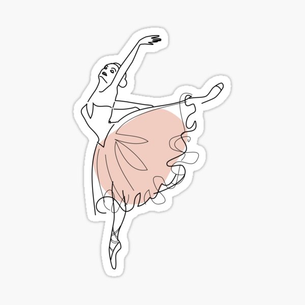 "Ballet Dancer Line Art" Sticker for Sale by Vivoh12 | Redbubble