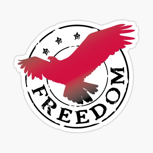 "Freedom sticker logo" Sticker by franchesco279 | Redbubble