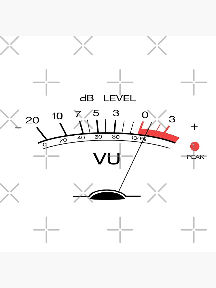 "Volume VU Meter Vintage Audio Engineer Recording Studio Gear Head ...