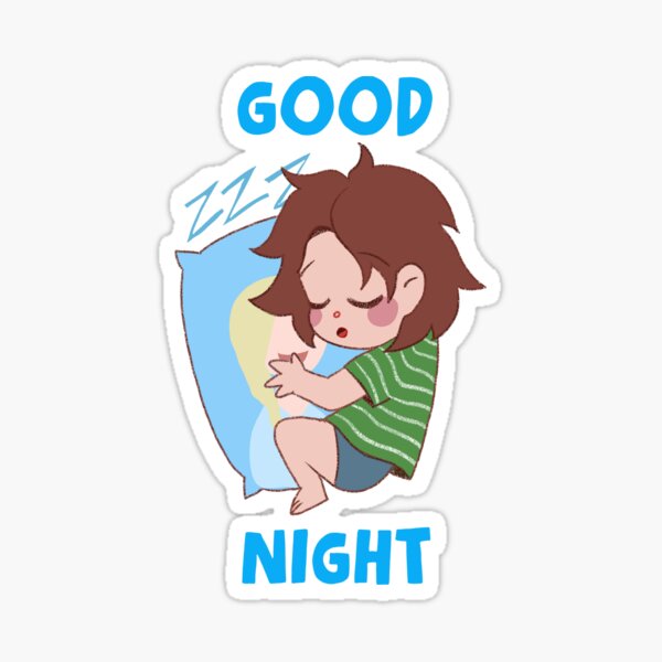 "Good Night Sticker" Sticker for Sale by cerealtaster | Redbubble