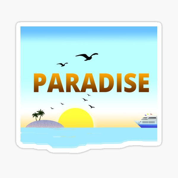 "Cruise Ship Paradise (Digital Art Made by TATZKI)" Sticker for Sale by ...
