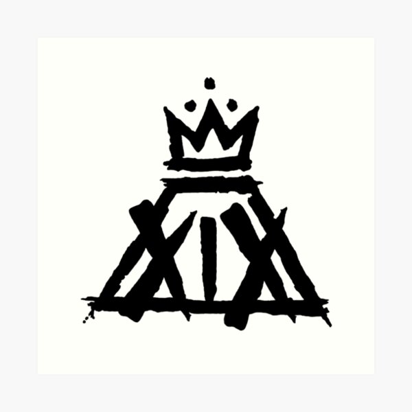 "XIX Crown Print (White)" Art Print for Sale by skiptheincision | Redbubble