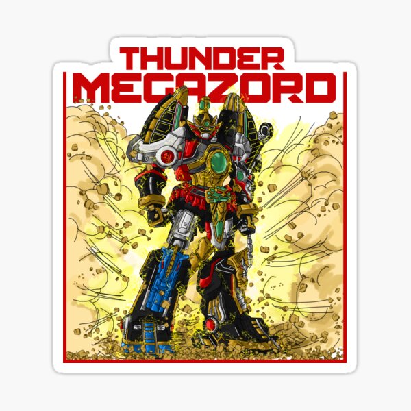 "Thunder megazord" Sticker for Sale by coretanvector21 | Redbubble