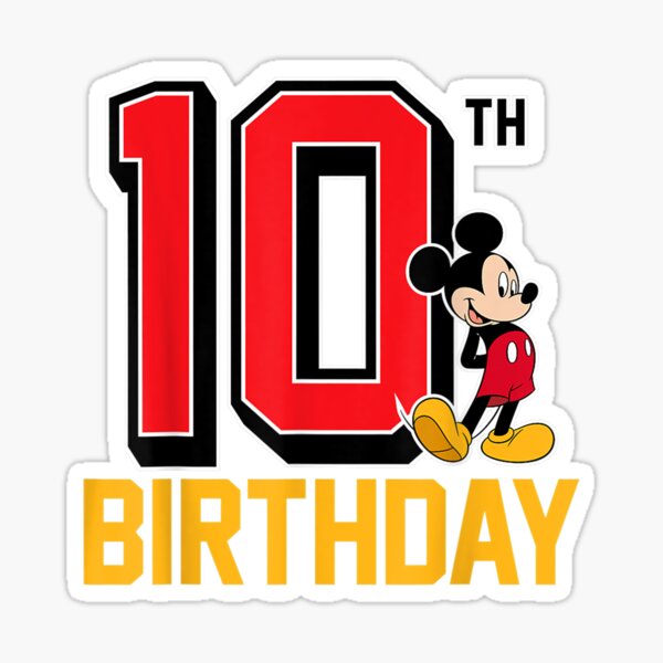 "M.i.c.k.e.y.z Mouse 10th Birthday" Sticker by emmanuelelin | Redbubble