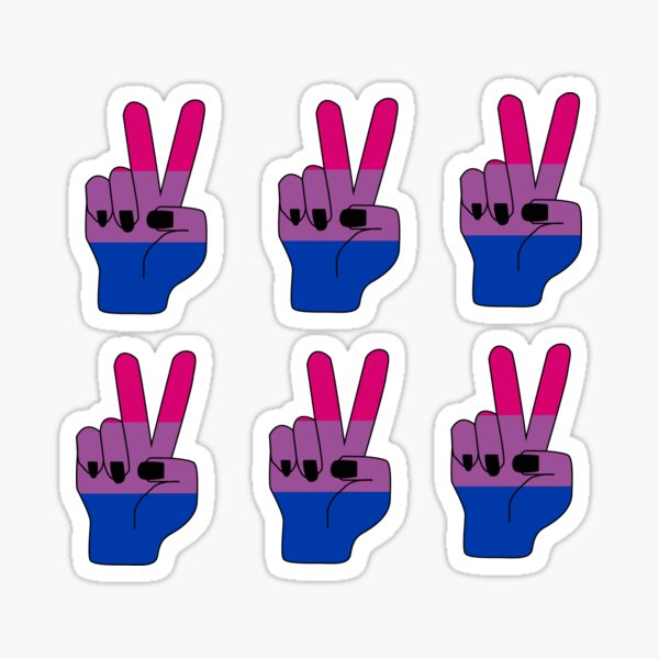 "Bisexual Hand Sign from TikTok" Sticker for Sale by heyitsIrish ...