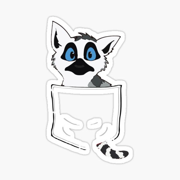 "Chibi Lemur in my Pocket!" Sticker for Sale by mad-monkey | Redbubble