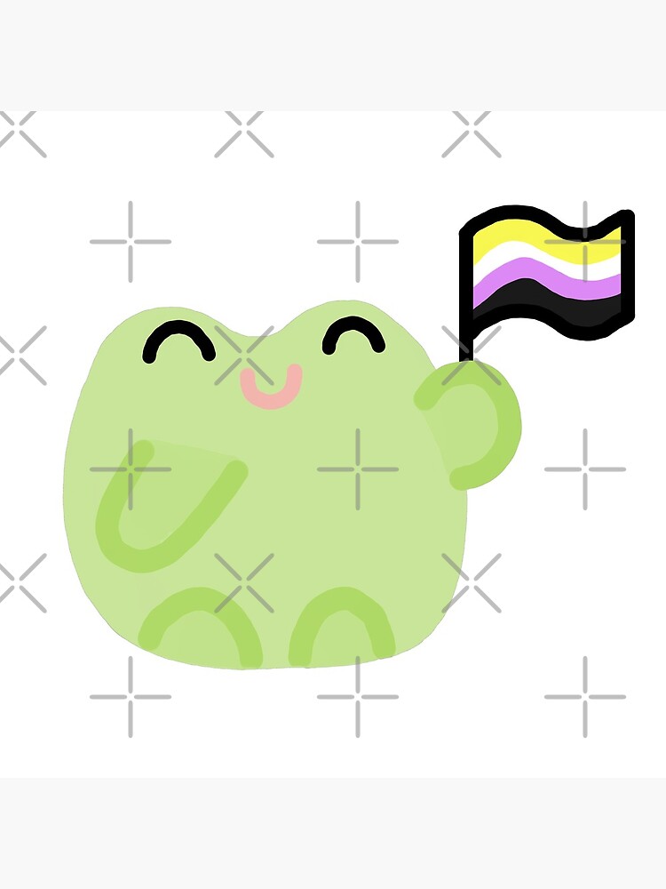 "Non-Binary Pride Frog" Poster by Strawb-milk | Redbubble