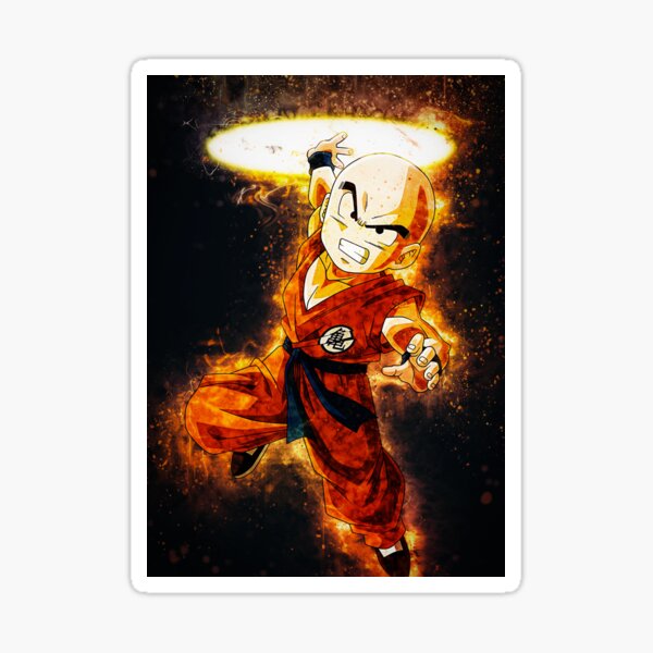 "Krillin Dragon Ball Super" Sticker for Sale by Spacefoxart | Redbubble