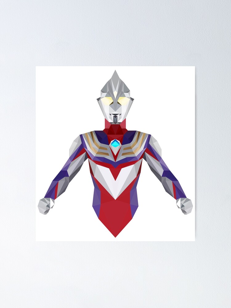 Póster «Ultraman Tiga (Arte Low Poly)» de mattzwug-draws | Redbubble
