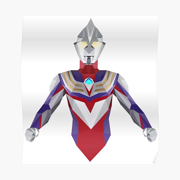 Póster «Ultraman Tiga (Arte Low Poly)» de mattzwug-draws | Redbubble
