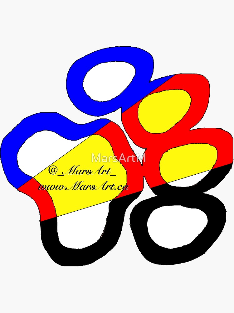 "Polyamorous Flag Paw" Sticker for Sale by MarsArtM | Redbubble