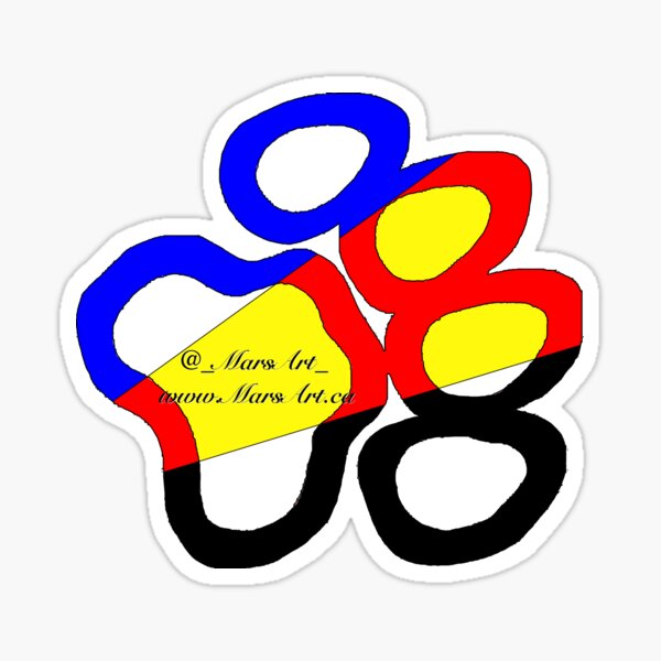 "Polyamorous Flag Paw" Sticker for Sale by MarsArtM | Redbubble