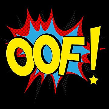 "Oof! Comic Book Style " Sticker for Sale by eRigoni19 | Redbubble