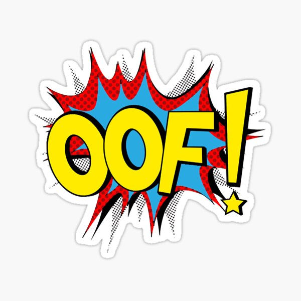 "Oof! Comic Book Style " Sticker for Sale by eRigoni19 | Redbubble