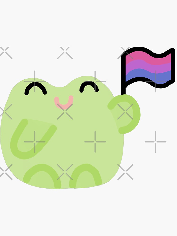 "Bi Pride Frog" Sticker for Sale by Strawb-milk | Redbubble