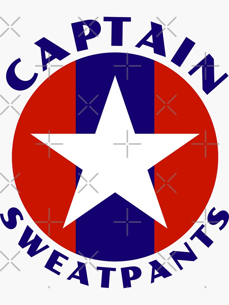 "Captain Sweatpants Funny Meme Fandom" Sticker for Sale by new-wrk ...