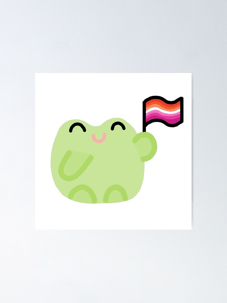 "Lesbian Pride Frog" Poster for Sale by Strawb-milk | Redbubble