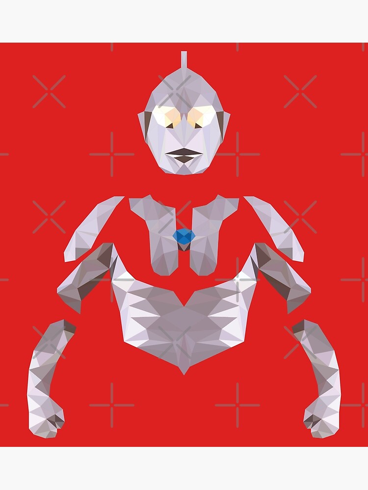 "Ultraman (Low Poly Style)" Poster for Sale by mattzwug-draws | Redbubble