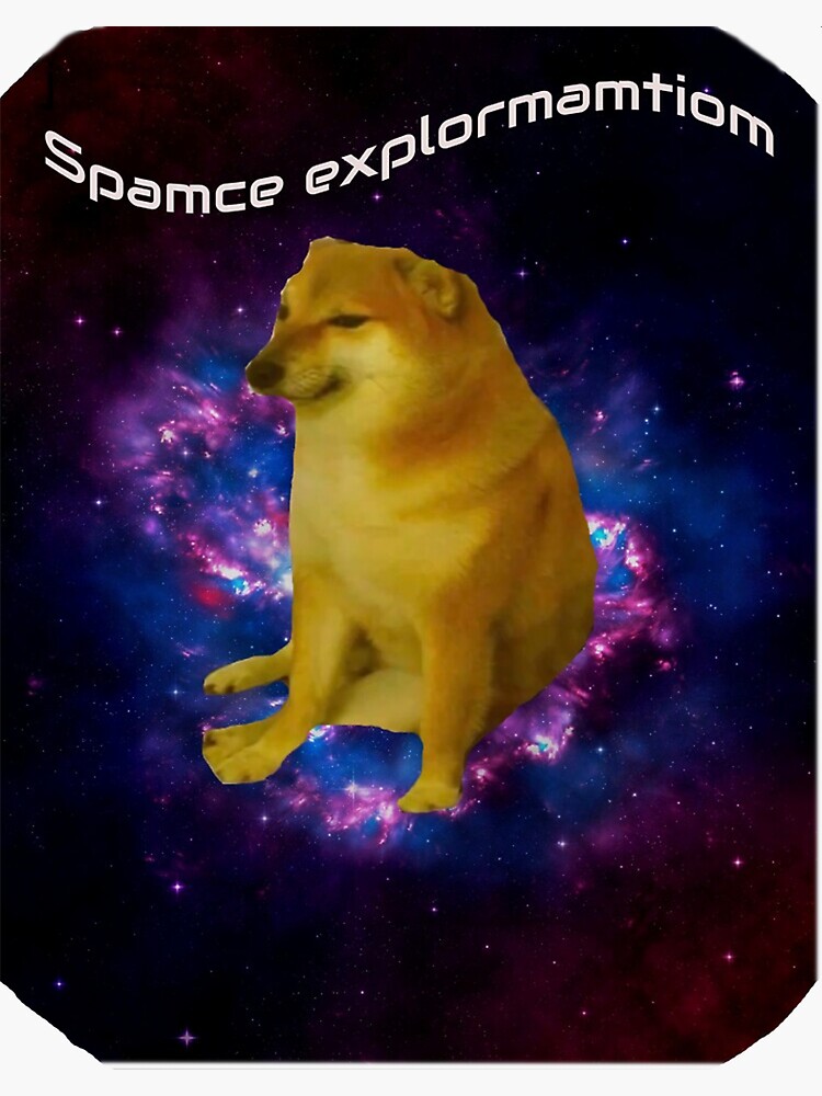 "Cheems Dog in Space Shirt" Sticker for Sale by KajDanielsson | Redbubble