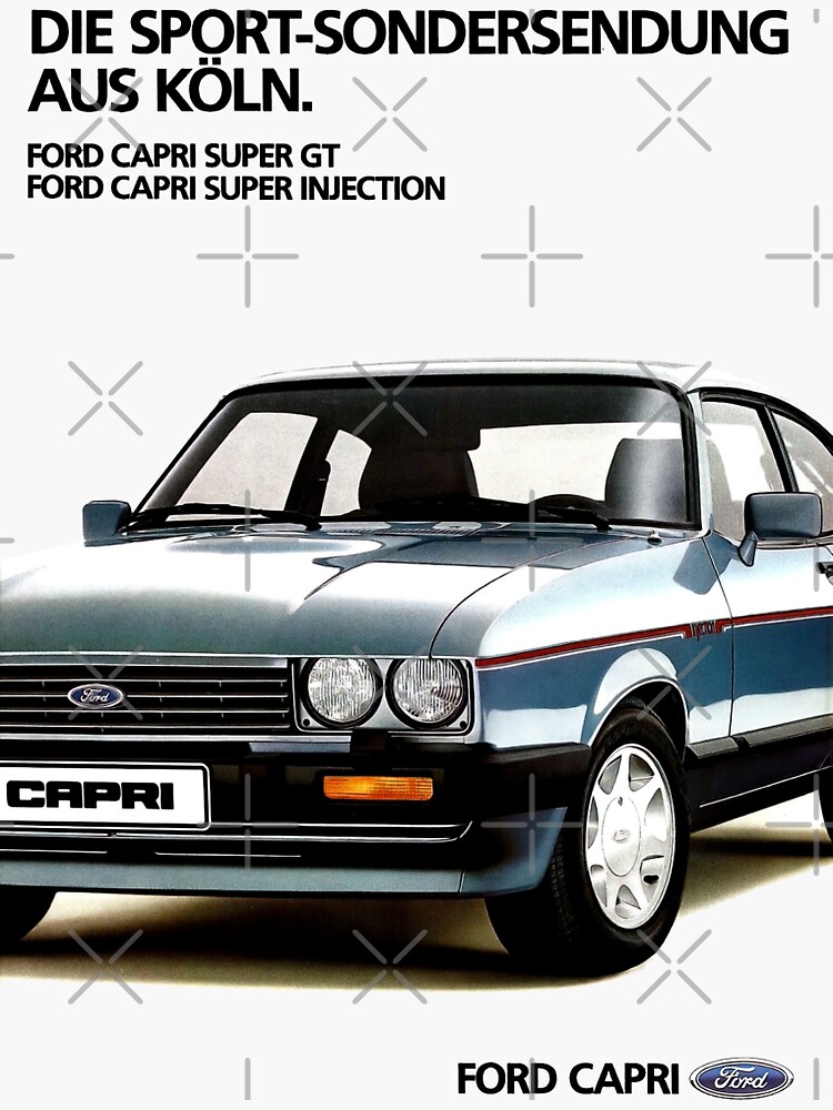 "FORD CAPRI - ADVERT" Sticker for Sale by ThrowbackM3 | Redbubble