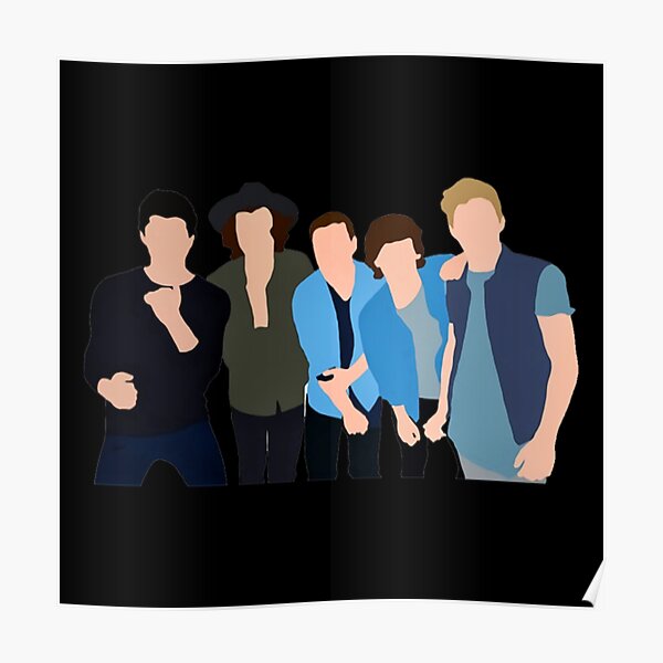 "One.Directionnzz FOUR Silhouette Art" Poster for Sale by fletcherjazl ...