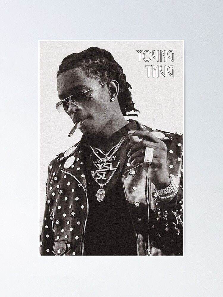 "Thugger Smoking" Poster by andresferguson | Redbubble