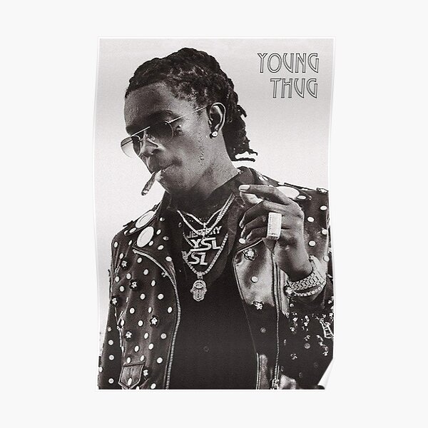 "Thugger Smoking" Poster by andresferguson | Redbubble