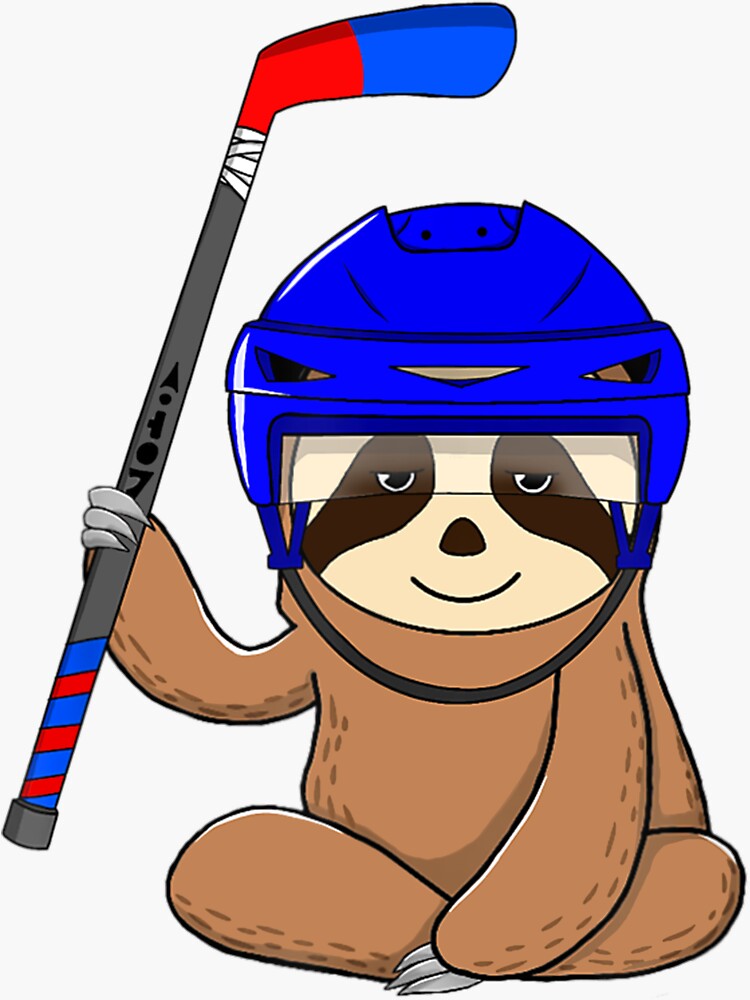"Hockey Player Coach Sloth" Sticker for Sale by clifton792718 | Redbubble