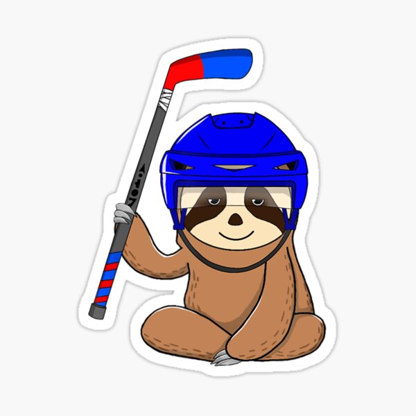 "Hockey Player Coach Sloth" Sticker for Sale by clifton792718 | Redbubble