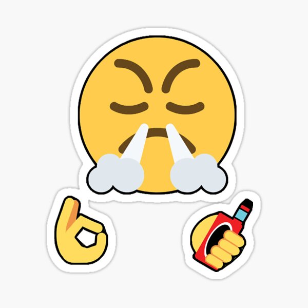 "Vaping Emoji " Sticker for Sale by naPalin03 | Redbubble