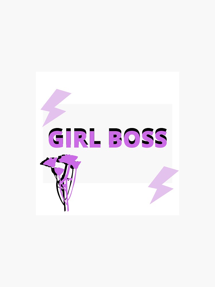 "GIRL BOSS." Sticker for Sale by SoumiaBara | Redbubble