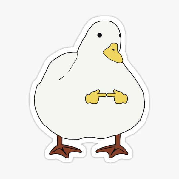 "Shy goose" Sticker for Sale by Lolipop4ik | Redbubble