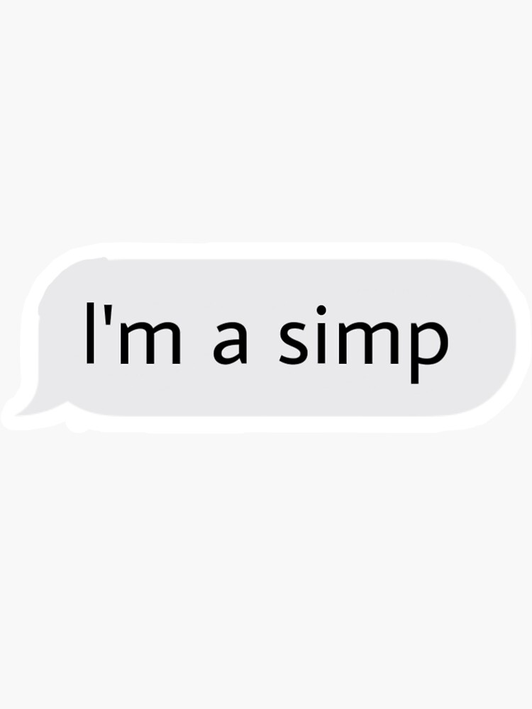 "Simp" Sticker for Sale by DiorBrush | Redbubble
