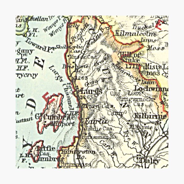 "LARGS & surrounding area map 1899" Photographic Print for Sale by ...