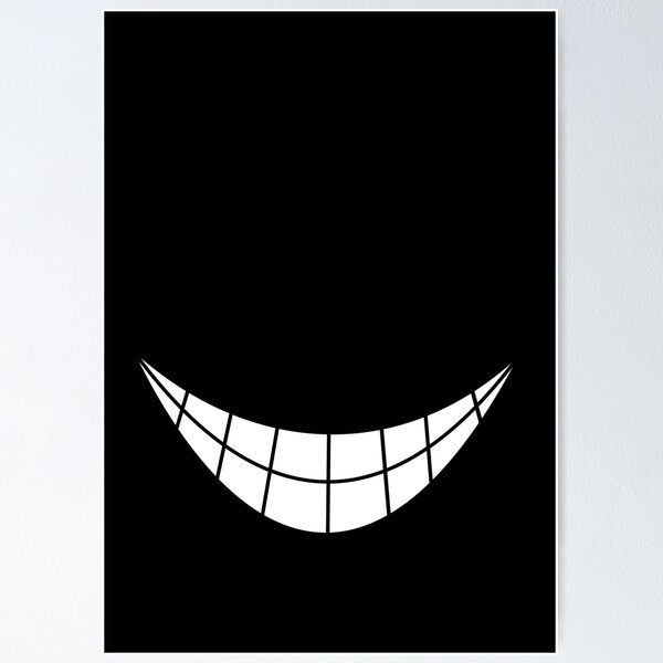 White Teeth Smile Black Background