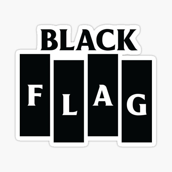 "BLACK FLAG" Sticker for Sale by designclub | Redbubble