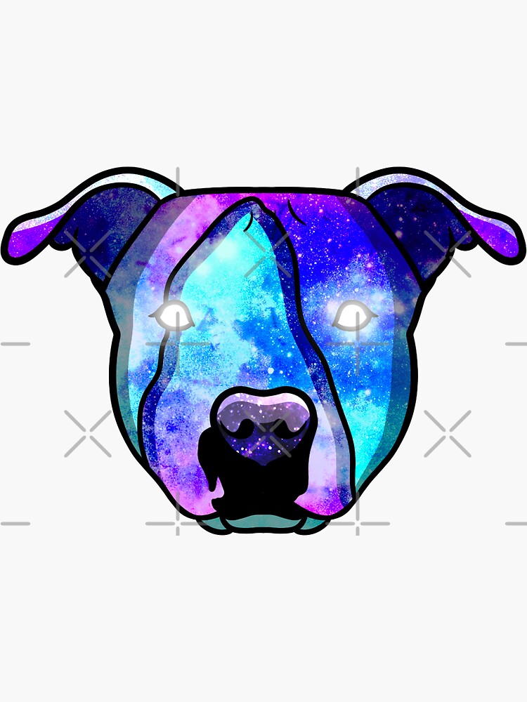 "Galaxy Staff American Dog Cartoon Sticker" Sticker for Sale by ...