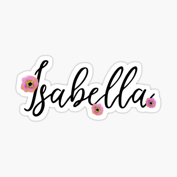 "Isabella Watercolor Flowers" Sticker for Sale by lazarosdesign | Redbubble