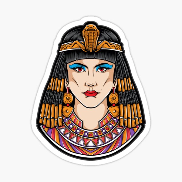 "Egyptian Queen Cleopatra" Sticker for Sale by Emil1993 | Redbubble