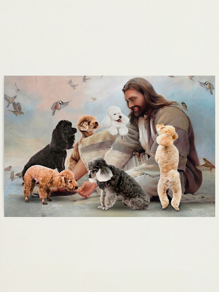 "God surrounded by Poodle angels Gift for you - Jesus Poodle Dog - God ...