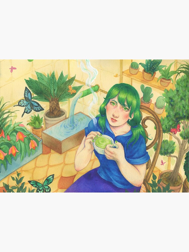 "Caroline drinking tea in her sunroom" Poster for Sale by HynekSnajdr ...