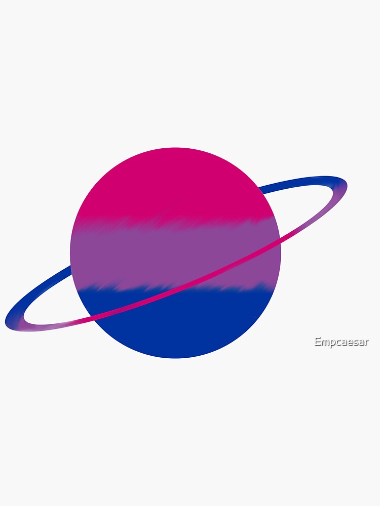 "Bi Pride Planet" Sticker by Empcaesar | Redbubble