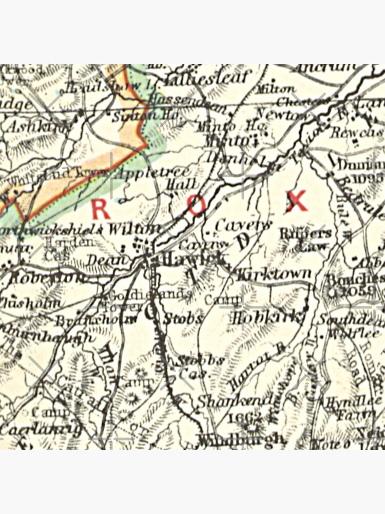 "HAWICK & surrounding area map 1899" Sticker for Sale by yourscotland ...